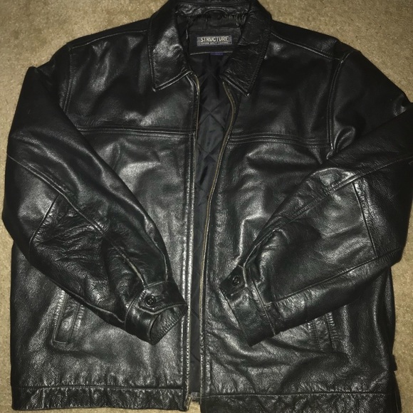 Structure | Jackets & Coats | Gently Used Structure Black Leather ...