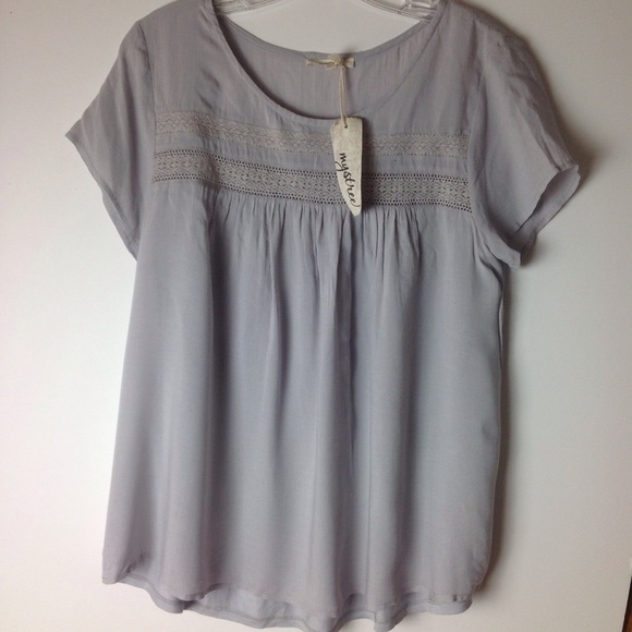 Mystree | Tops | Nwt Mystree Light Gray Top | Poshmark
