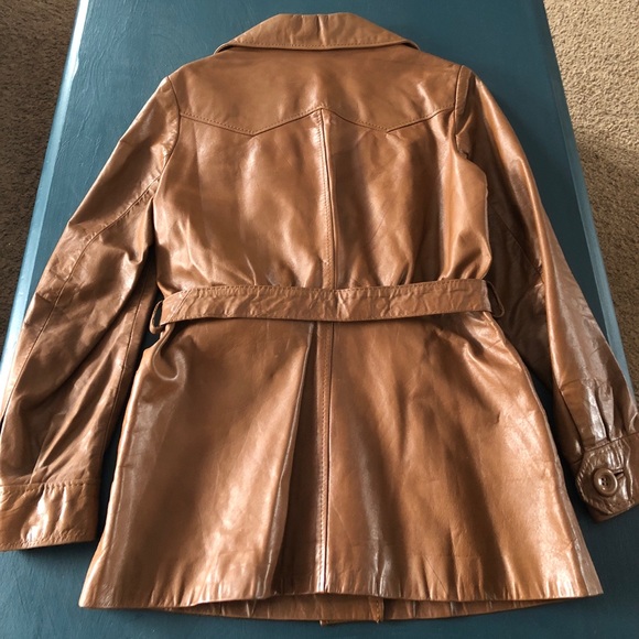 Split End Ltd | Jackets & Coats | Vintage Tan Leather Jacket Brand New ...