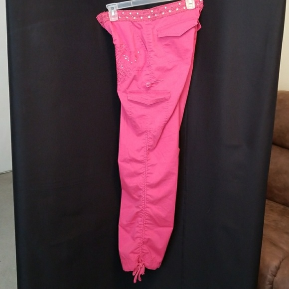 Candie's | Pants & Jumpsuits | Candies Hot Pink Embellished Cargo Pants ...