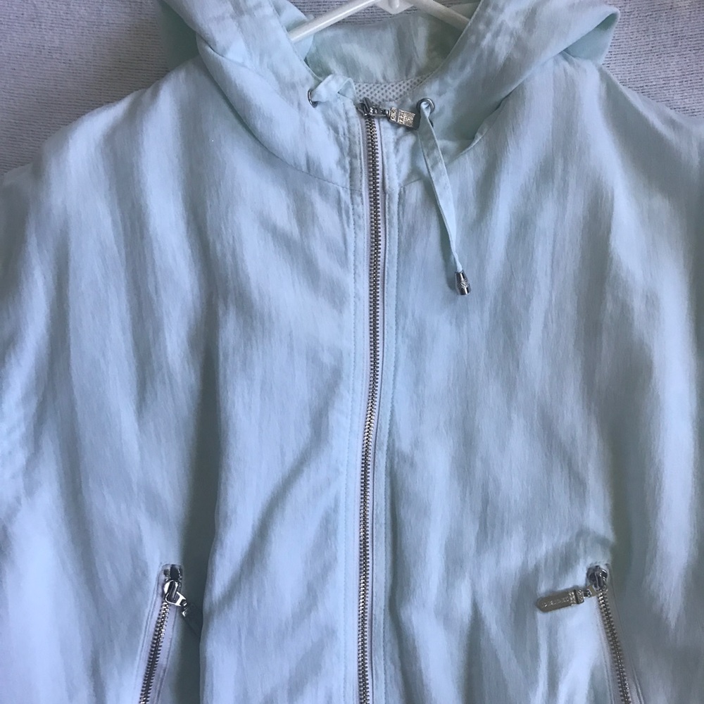 Light Teal Color Bomber Jacket - Gem