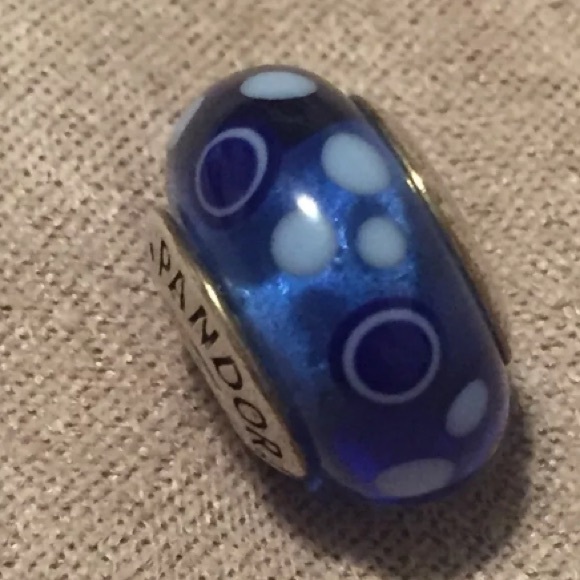 Pandora | Jewelry | Pandora Blue Bubble Bead | Poshmark