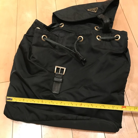 Prada | Bags | Prada Nylon Black Chain Backpack | Poshmark