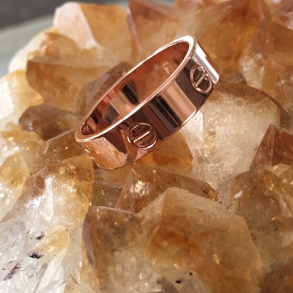Boutique | Jewelry | Rose Gold Screw Love Ring | Poshmark