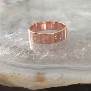 Boutique | Jewelry | Rose Gold Screw Love Ring | Poshmark