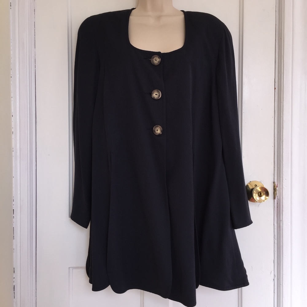 Piano Piano Dolce Carlotta Lined Long Panel Jacket - Gem