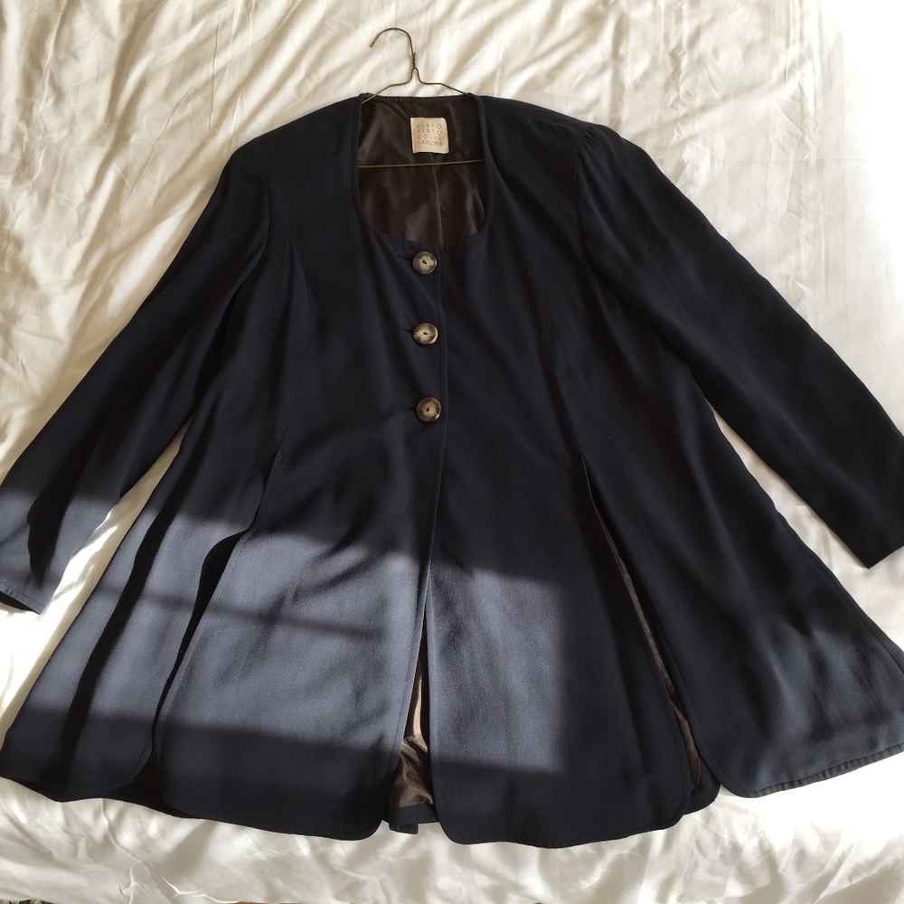 Piano Piano Dolce Carlotta Lined Long Panel Jacket - Gem