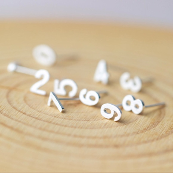 Jewelry | 925 Sterling Silver Number 9 Earrings 1 Pair | Poshmark