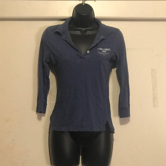 Authentic Original Vintage Style | Tops | Vintage Blue Monterey Bay ...