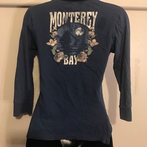 Authentic Original Vintage Style | Tops | Vintage Blue Monterey Bay ...