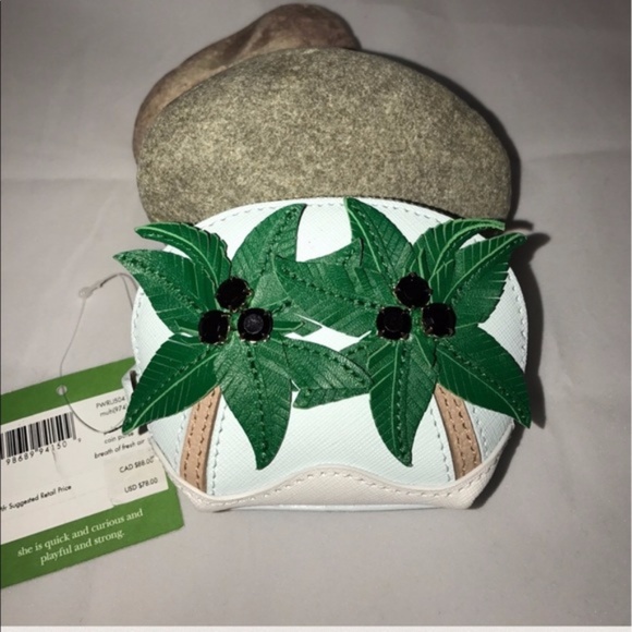 kate spade | Accessories | Kate Spade Palm Tree Coinkey Fob Purse Nwt ...