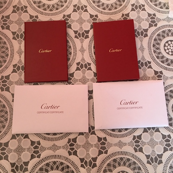 Cartier | Other | Authentic Cartier Certificate Cover And Envelopes ...