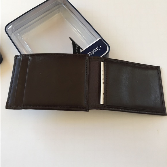 croft & barrow | Accessories | Nwt Brown Vegan Leather Magnetic Front ...