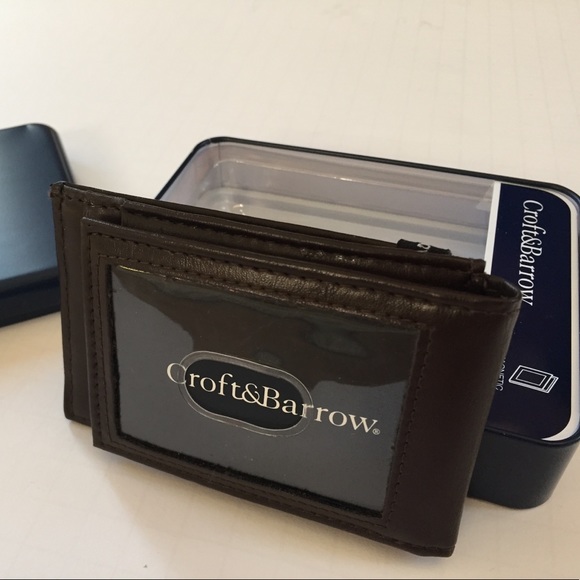 croft & barrow | Accessories | Nwt Brown Vegan Leather Magnetic Front ...