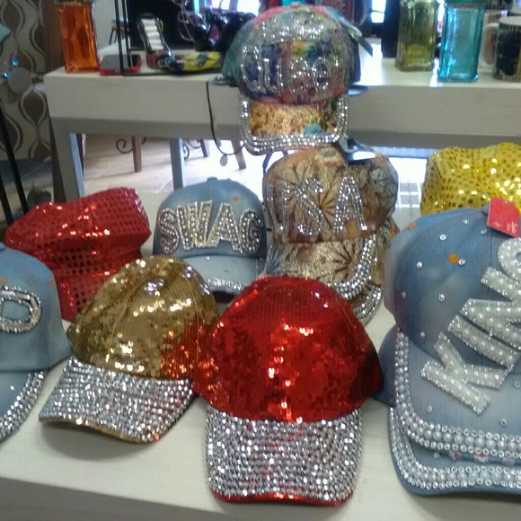 Nollia | Accessories | Bnwt Flashy Womans Bling Caps Various | Poshmark