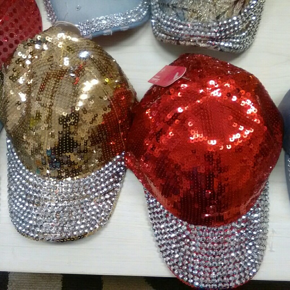 Nollia | Accessories | Bnwt Flashy Womans Bling Caps Various | Poshmark