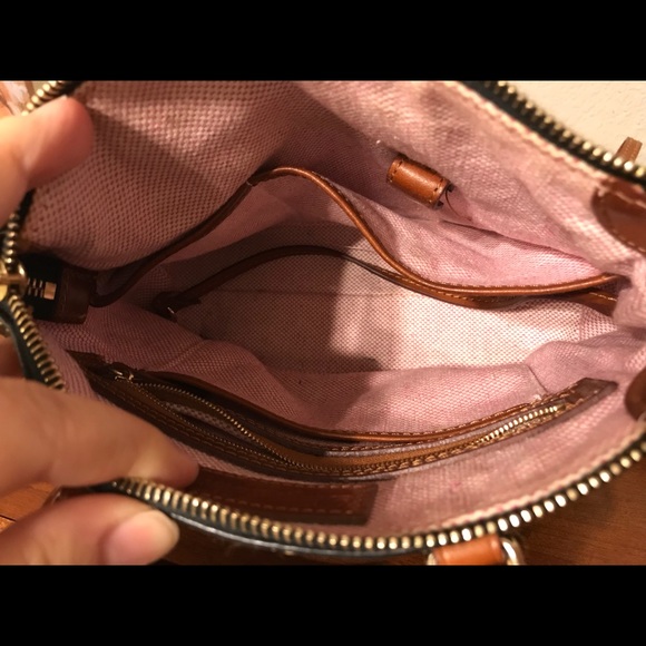 Dooney & Bourke | Bags | Vintage Dooney Bourke Black And Cognac Purse ...