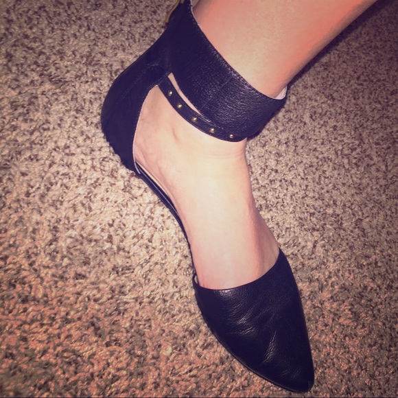 Sole Society | Shoes | Sole Society Black Leather Flats | Poshmark