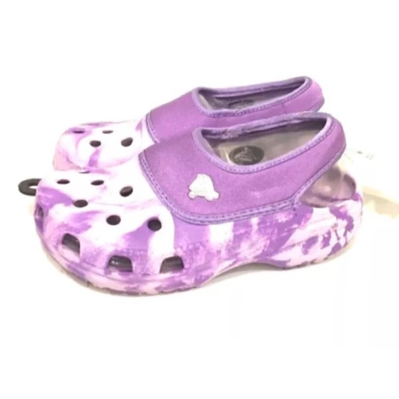 CROCS | Shoes | Nwt Crocs Crocling Purple Haze Swirl Youth 3 | Poshmark