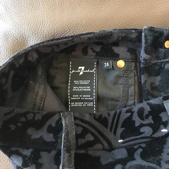 7 For All Mankind | Jeans | 7 For All Man Kind Velvet Jeans With ...
