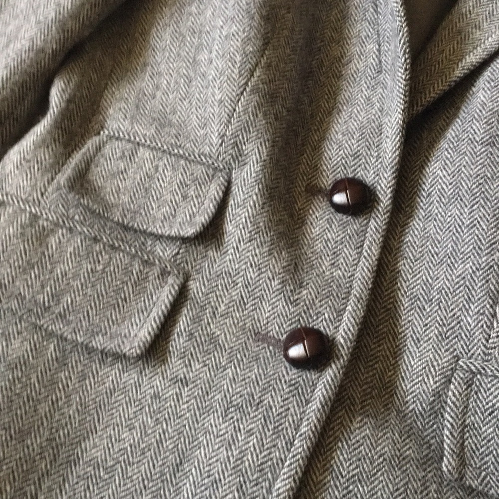 Herringbone Hacking Jacket - Wool - Gem