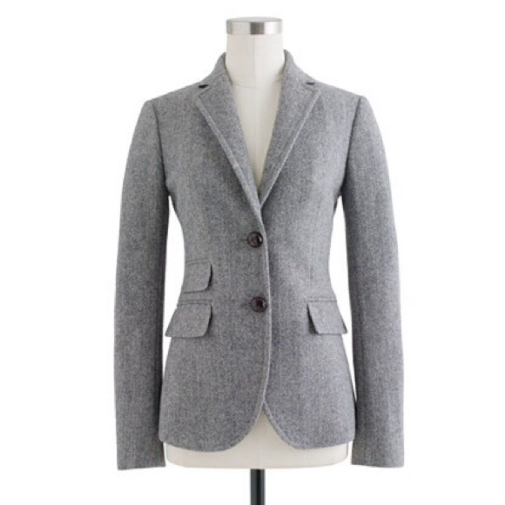 Herringbone Hacking Jacket - Wool - Gem