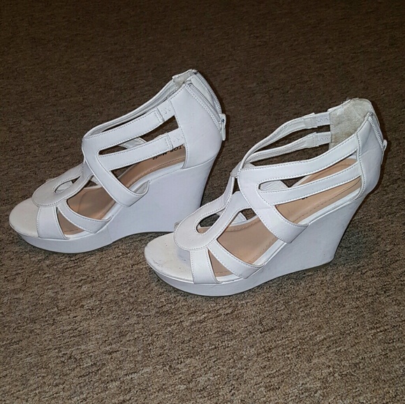 TOP Moda | Shoes | White Gladiator Wedges | Poshmark