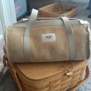 60% off UGG Handbags - UGG Grab Bag Mini Tote Purse Pink Suede Leather ...