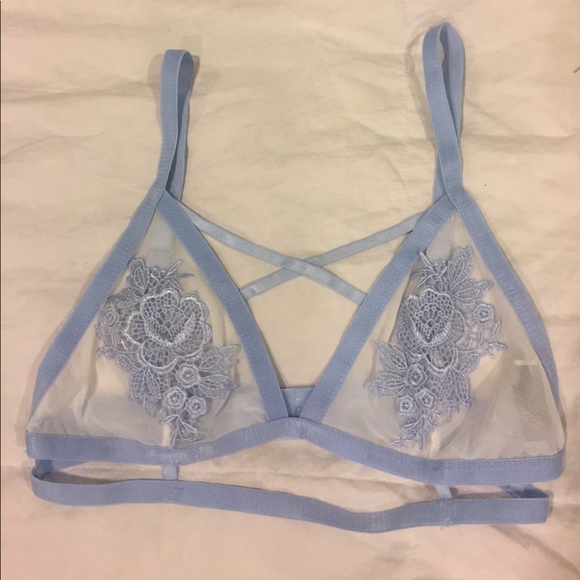Intimates & Sleepwear | Baby Blue Lace Bralette | Poshmark