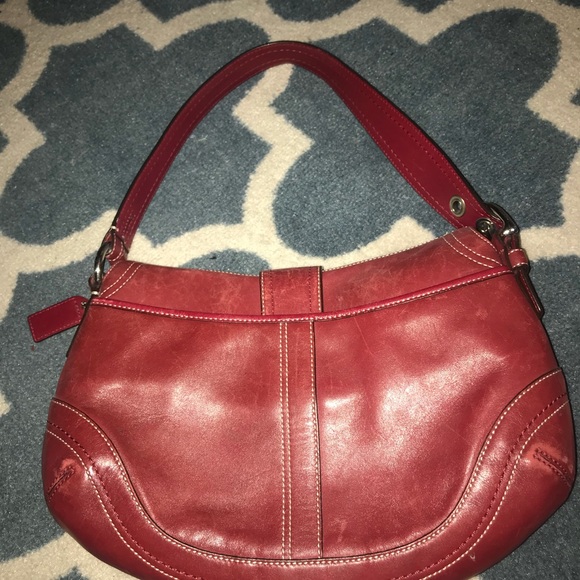 Coach | Bags | Red Leather Coach Shoulder Bag | Poshmark