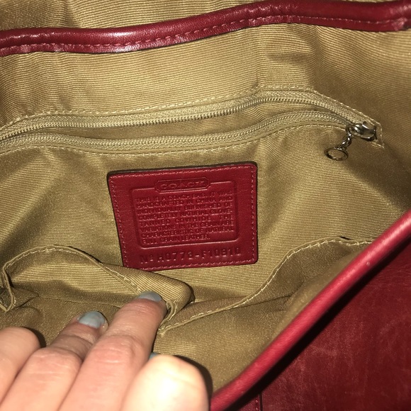 Coach | Bags | Red Leather Coach Shoulder Bag | Poshmark