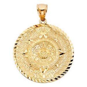 Accessories | Figaro Chain With Aztec Calendar 14k Gold Both | Poshmark