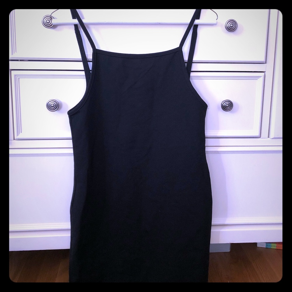 Black Slip With Low Back - Gem