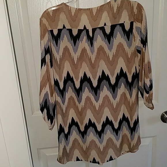 Tacera | Tops | Tacera Patternedlong Sleeve Tunic Style Blouse | Poshmark