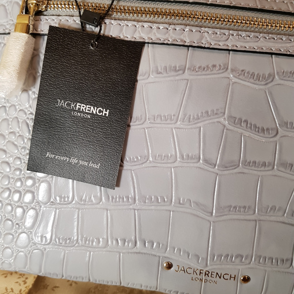 Jack French London | Bags | Nwt Jack French Croc Leather Satchel And ...