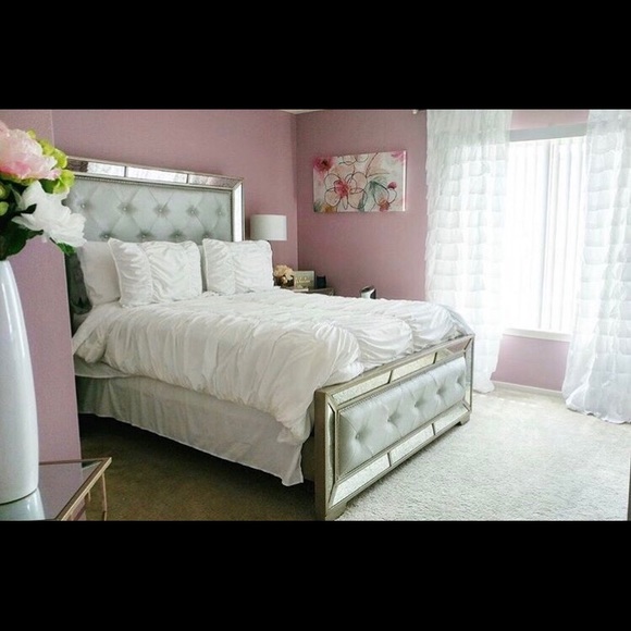 Other | Champagne Silver Mirrored Bedroom Set | Poshmark
