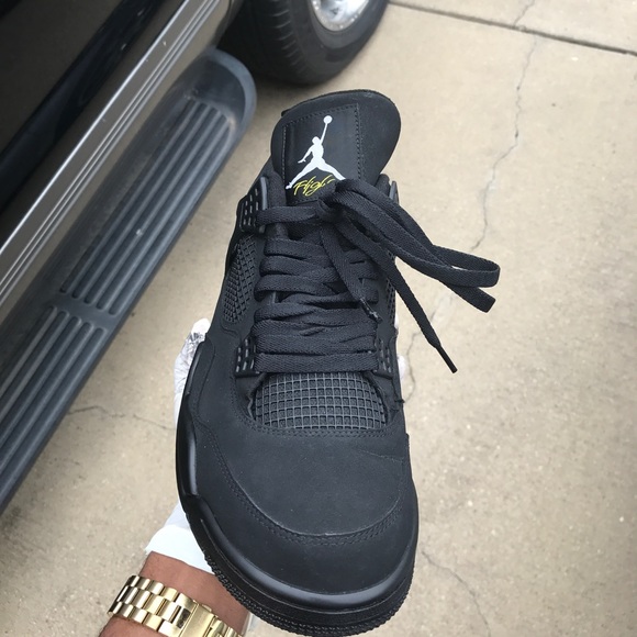 Shoes | Custom Matte Black Retro Air Jordan 4s | Poshmark
