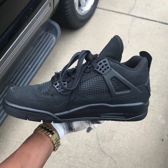 Shoes | Custom Matte Black Retro Air Jordan 4s | Poshmark