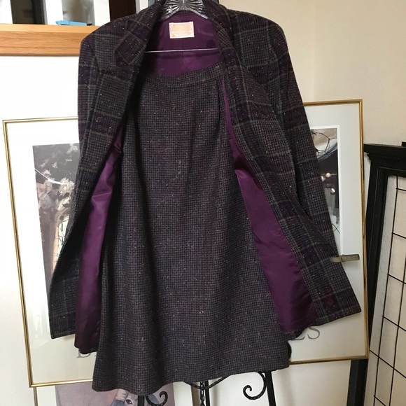 Vintage | Jackets & Coats | Pendleton Skirt Jacket Lavender Tweed ...