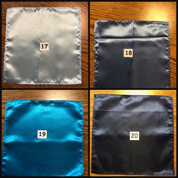 Hand Made | Accessories | Mens Satin Pocket Squares Various Colors ...