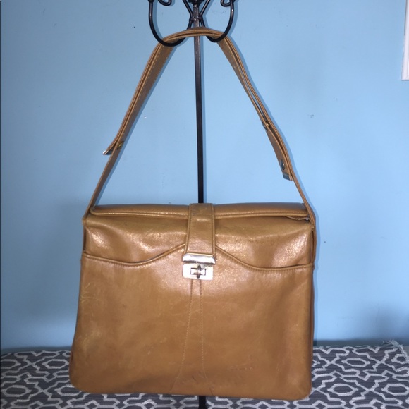 Bags | Vintage Camel Handbag W Adjustable Straps | Poshmark