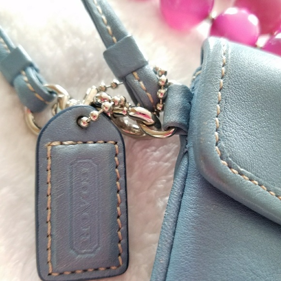 Coach | Bags | Blue Coach Wristlet | Poshmark