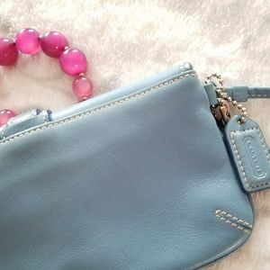 Coach | Bags | Blue Coach Wristlet | Poshmark