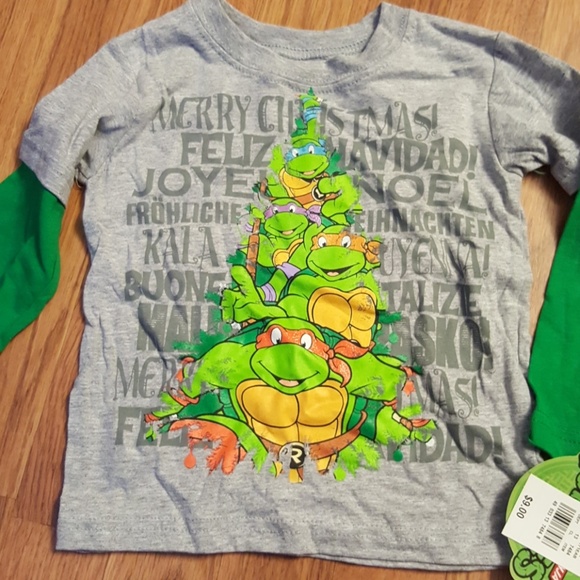 assorted | Shirts & Tops | 2 Holiday Boy Tshirt Snoopy Ninja Turtles ...