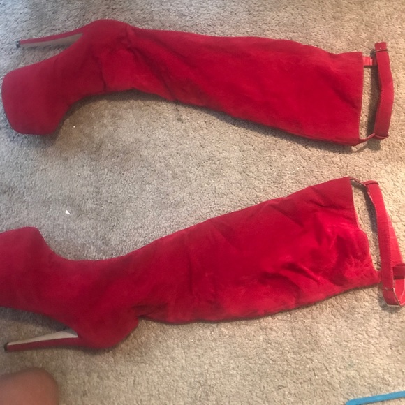Shoes | Red Long Boots | Poshmark
