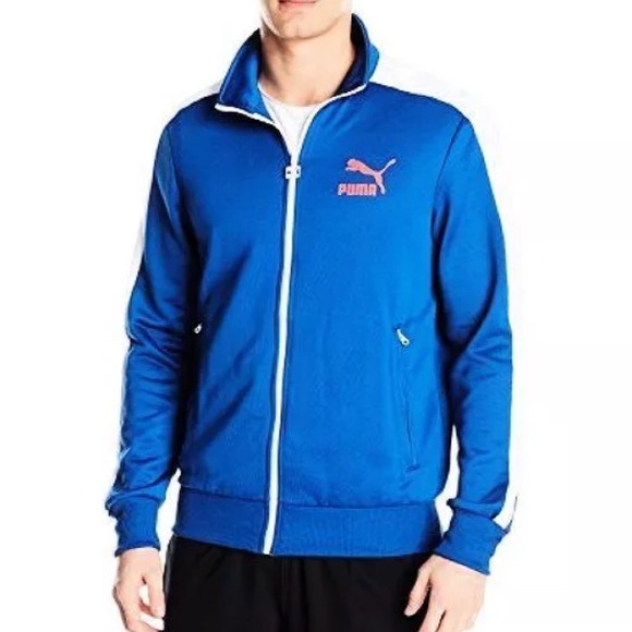 Puma | Jackets & Coats | New Puma T7 Track Jacket True Blue Mxl Nwt ...