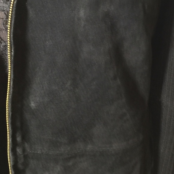 Fabio | Jackets & Coats | Black Suede Leather Jacket Sweater Sleeves ...