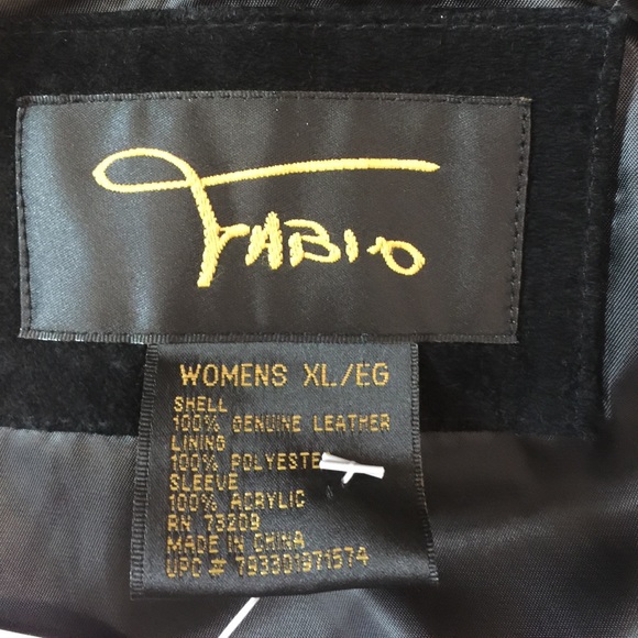 Fabio | Jackets & Coats | Black Suede Leather Jacket Sweater Sleeves ...