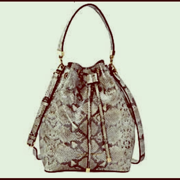 Trina Turk | Bags | Trina Turk Silver Python Bucket Crossbody Bag ...