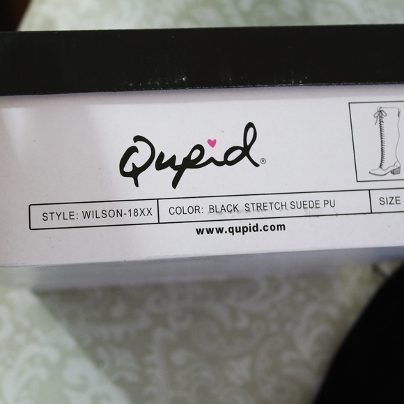 Qupid | Shoes | Qupid Black Stretch Suede Lace Up Boot | Poshmark
